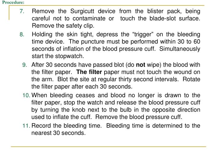 PPT - Lecture 2: Bleeding Time PowerPoint Presentation - ID:308407