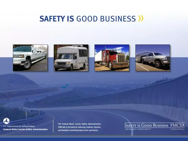 PPT - FEDERAL MOTOR CARRIER SAFETY ADMINISTRATION PowerPoint ...