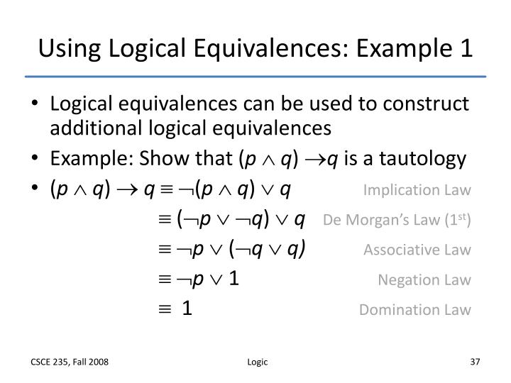 PPT - Introduction to Logic PowerPoint Presentation - ID:308626