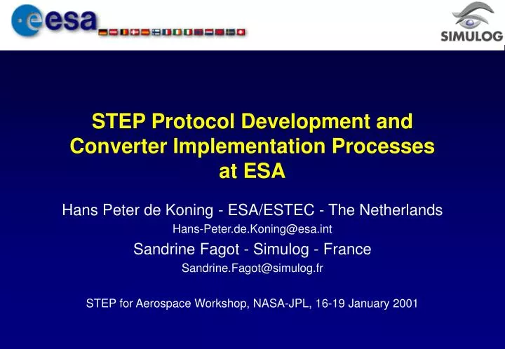 PPT - STEP Protocol Development and Converter Implementation Processes ...