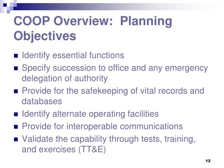 PPT - Continuity of Operations (COOP) Awareness Training NOAA Homeland ...