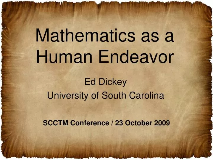 PPT - Mathematics as a Human Endeavor PowerPoint Presentation, free ...