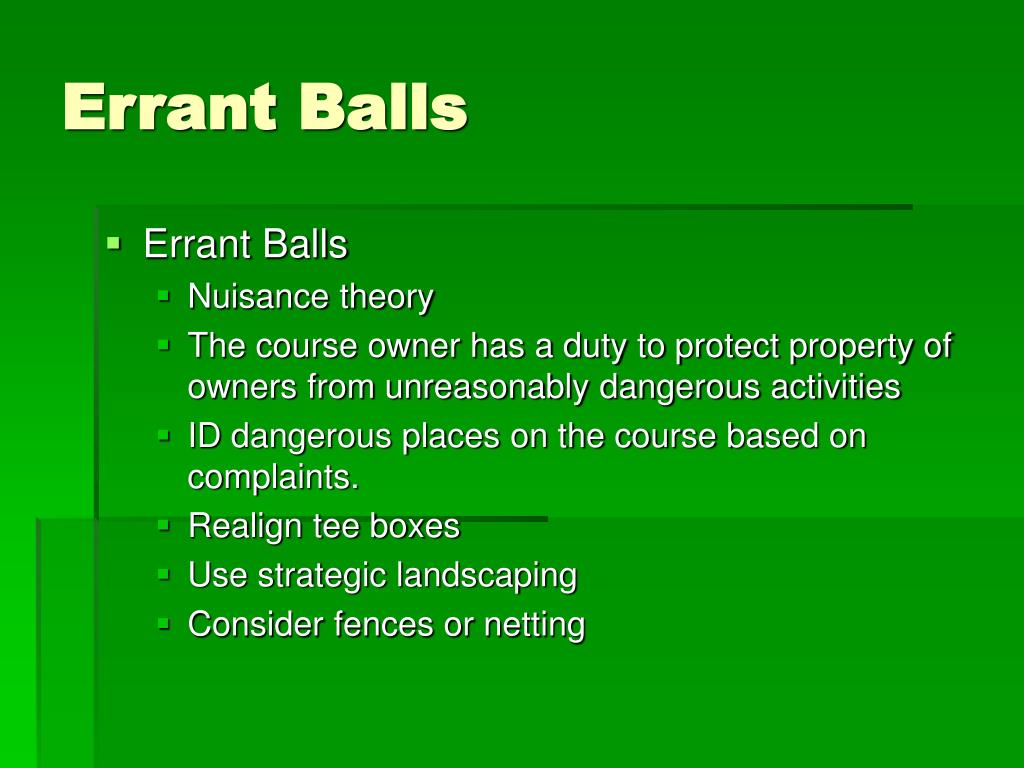 PPT - Golf and Country Club Liability Issues PowerPoint Presentation ...