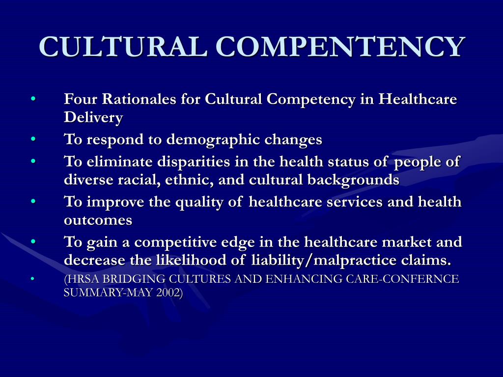 PPT - The Importance of Establishing Cultural Competency for Allied ...