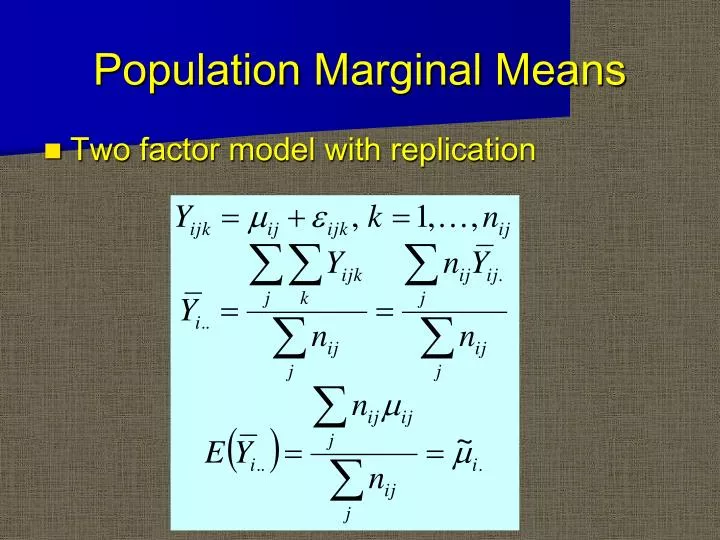PPT - Population Marginal Means PowerPoint Presentation, free download ...