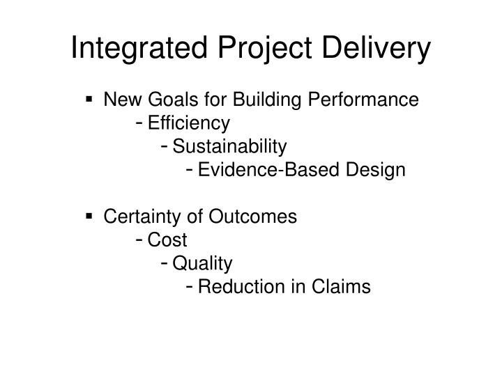 PPT - Project Delivery Methods PowerPoint Presentation - ID:309896