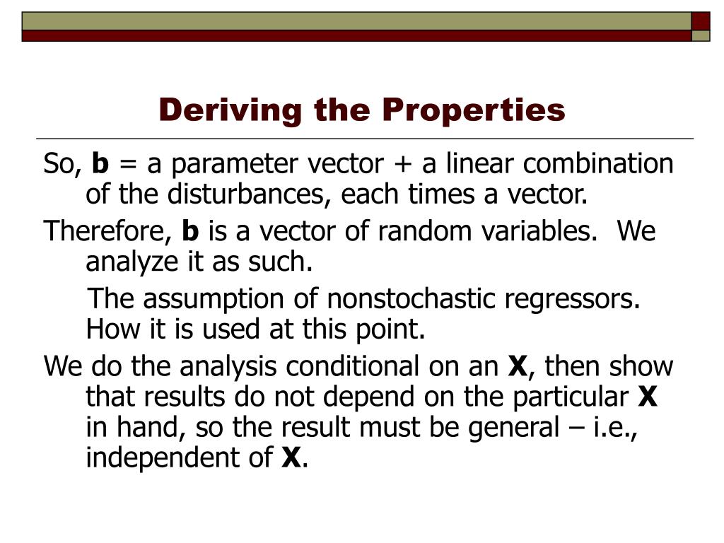 Ppt Finite Sample Properties Of The Least Squares Estimator