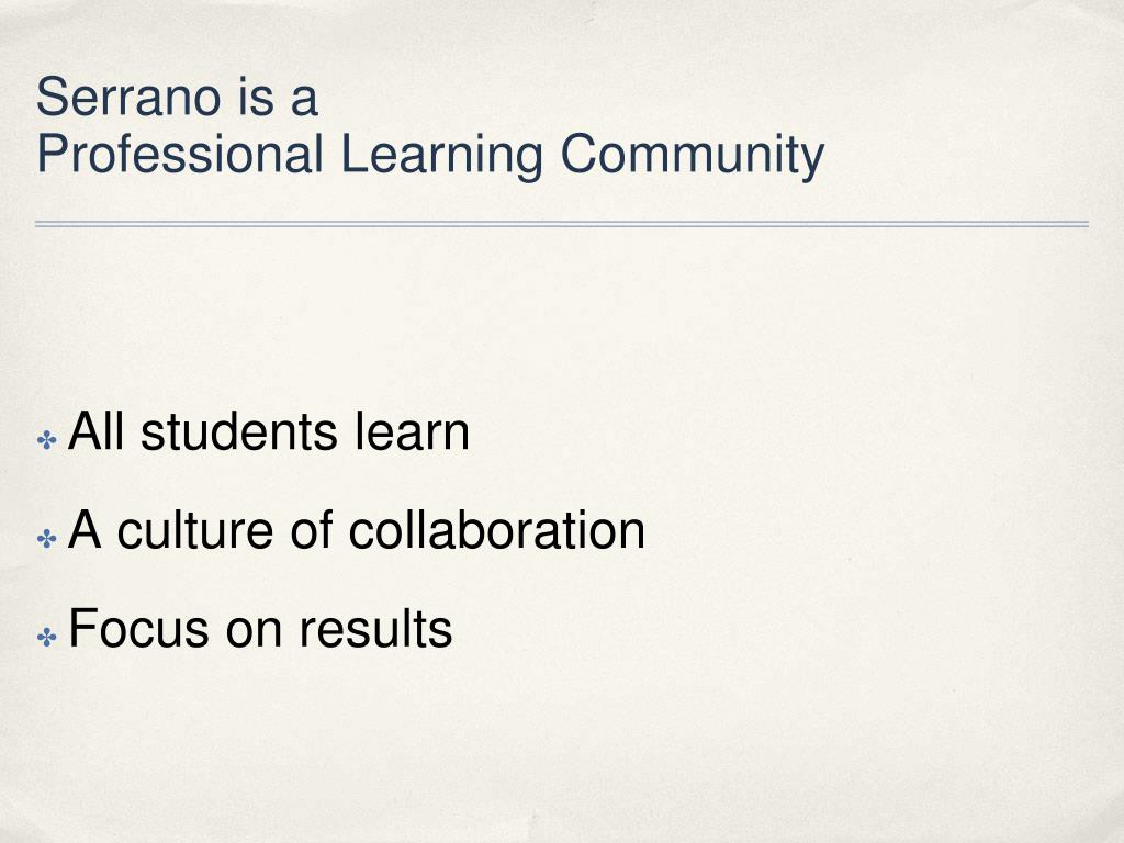 PPT - Welcome to Serrano Intermediate School A California Distinguished ...