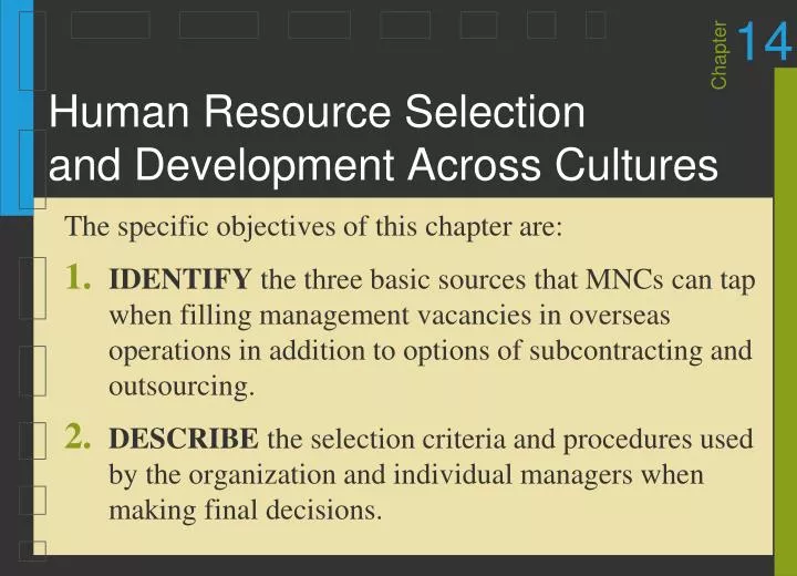 PPT - Human Resource Selection and Development Across Cultures ...