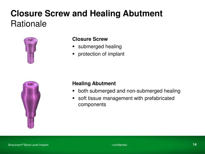 PPT - Straumann ® Bone Level Implant Surgical Product Portfolio ...
