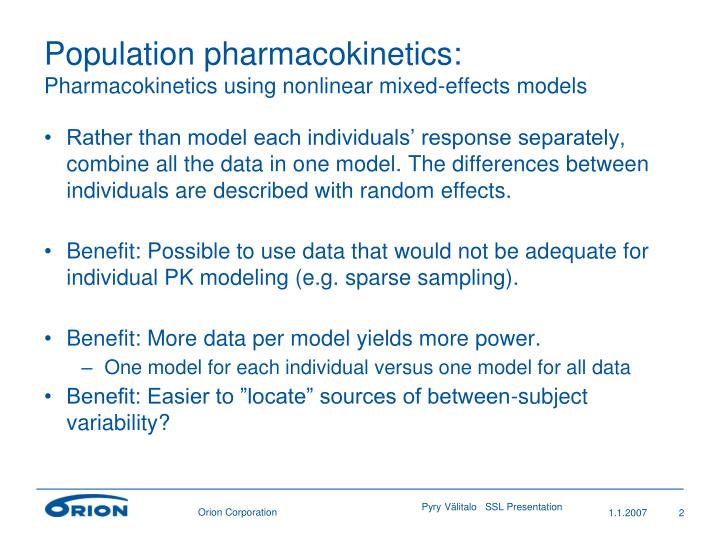 PPT - A case example: Building a population pharmacokinetic model for ...