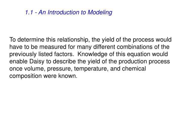 PPT - Chapter 1 Introduction to Model Building PowerPoint Presentation ...