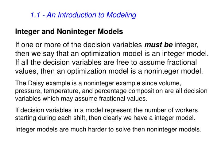 PPT - Chapter 1 Introduction to Model Building PowerPoint Presentation ...