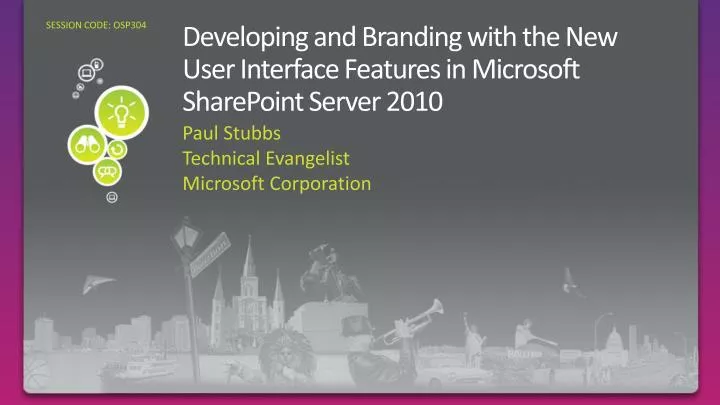 PPT - Developing and Branding with the New User Interface Features in ...