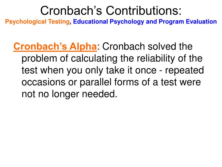 PPT - Lee Cronbach and the Evolving Concept of Validity PowerPoint ...
