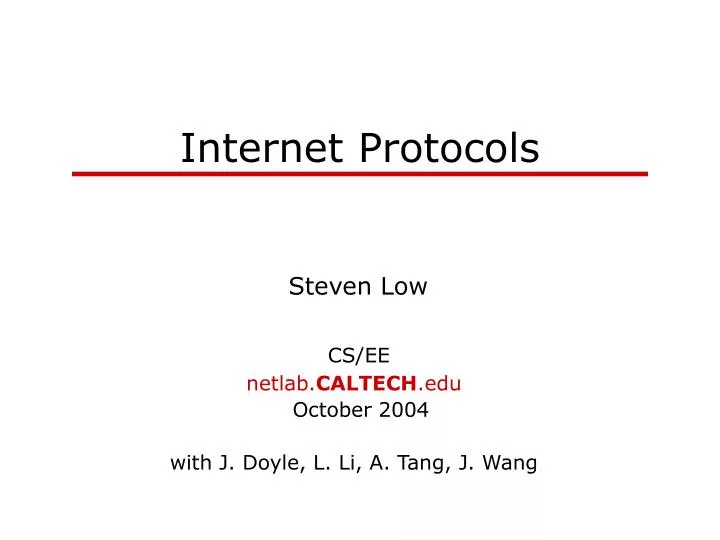 PPT - Internet Protocols PowerPoint Presentation, free download - ID:312377