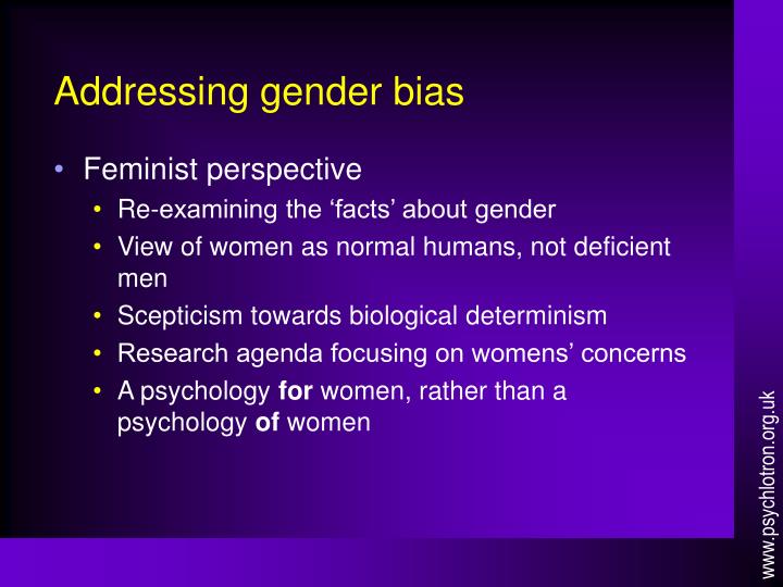 PPT - Gender bias in psychology PowerPoint Presentation - ID:312596