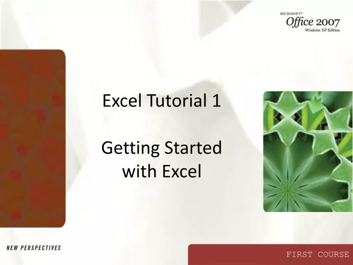 PPT - Excel Tutorial 1 Getting Started with Excel PowerPoint Presentation - ID:313038