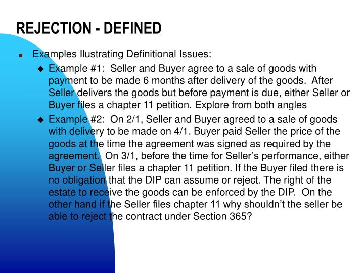 PPT - EXECUTORY CONTRACTS - 11 U.S.C. §365 OVERVIEW PowerPoint ...