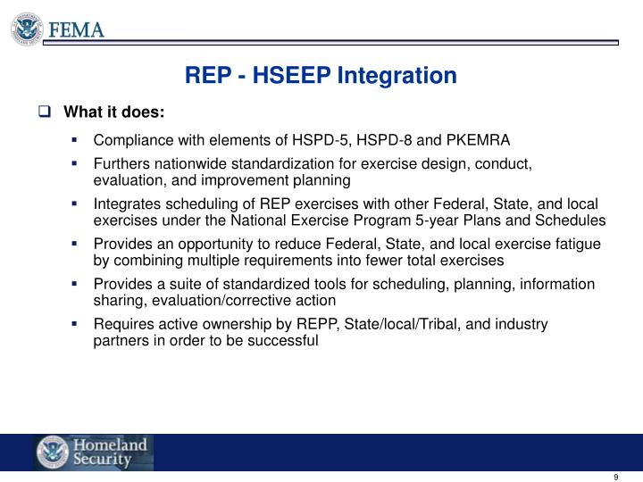 PPT - Integration: Homeland Security Exercise and Evaluation Program ...