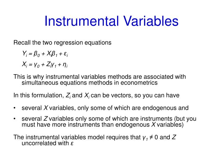 PPT - Using the Instrumental Variables Technique in Educational ...