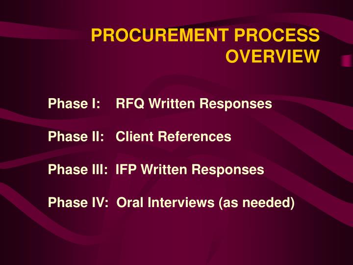 PPT - INVITATION FOR PROPOSALS (IFP) PROCESS PowerPoint Presentation ...