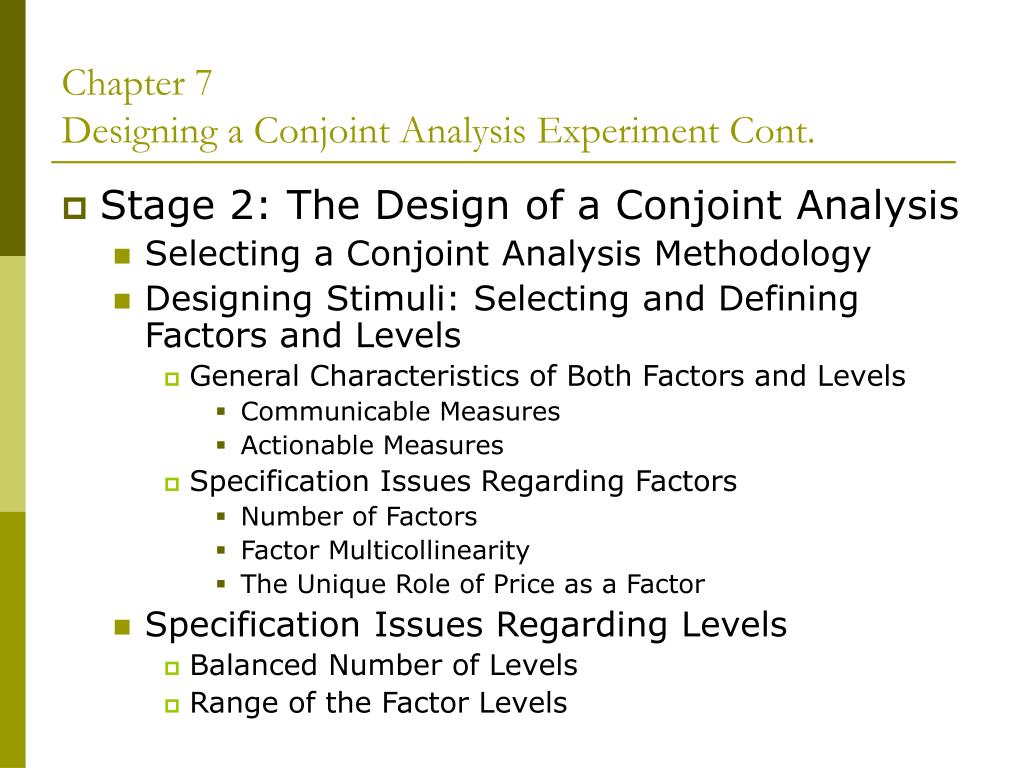 PPT - Multivariate Data Analysis Chapter 7 - Conjoint Analysis PowerPoint Presentation - ID:316195