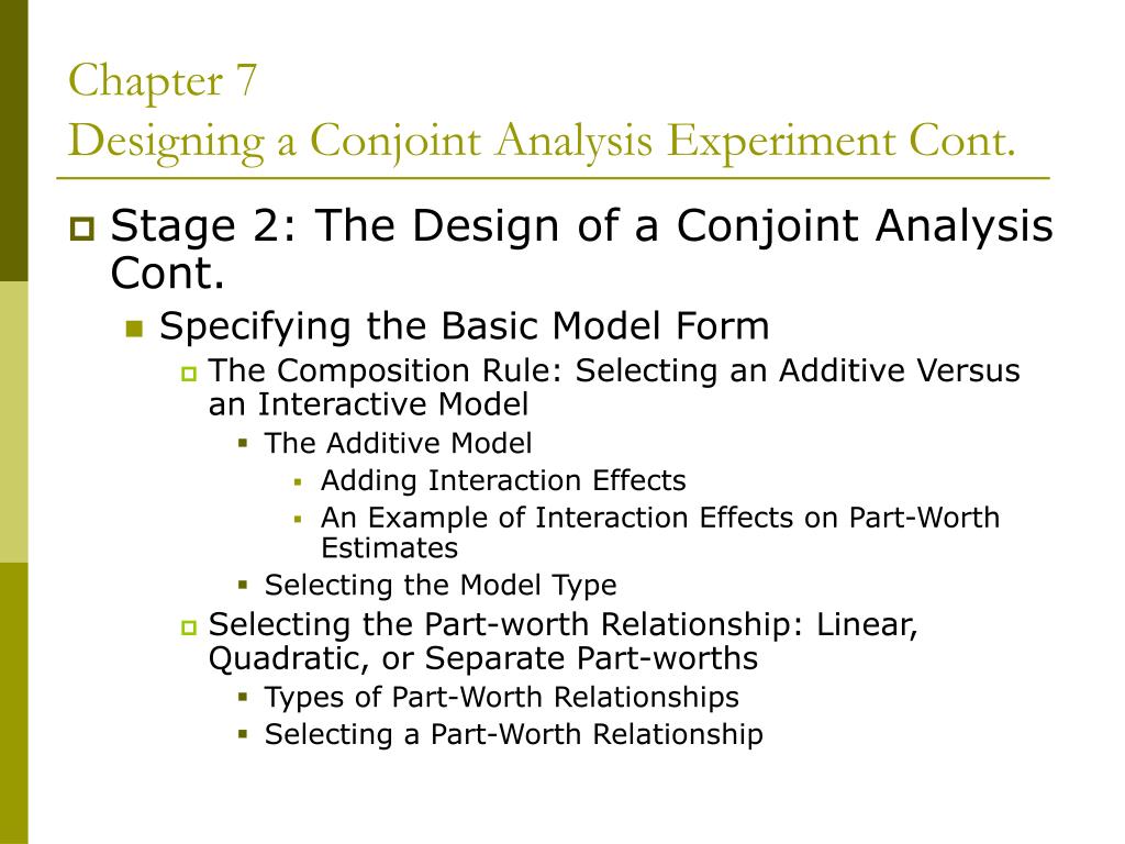 PPT - Multivariate Data Analysis Chapter 7 - Conjoint Analysis ...