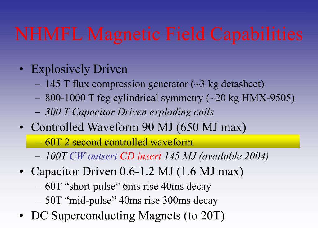 PPT - Organic Superconductors At Extremes of High Magnetic Field ...