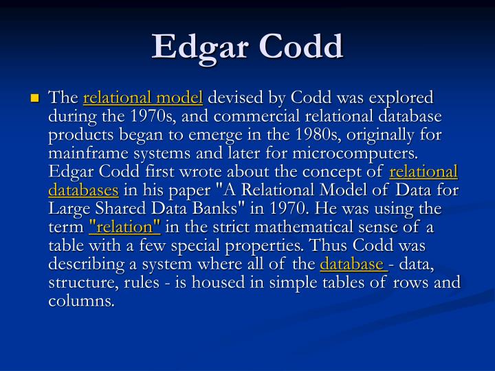 Ppt The Relational Model 1 Powerpoint Presentation Id 316913