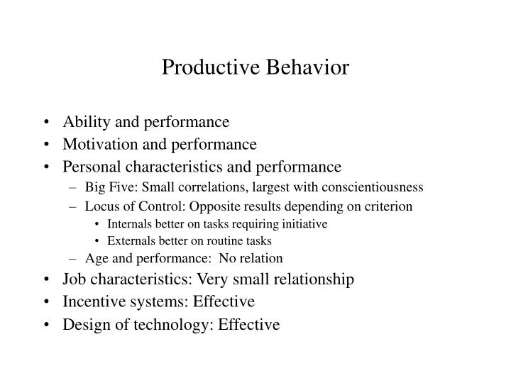 PPT - Industrial and Organizational Psychology Productive and ...