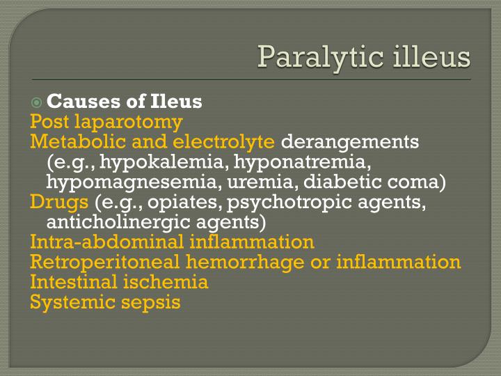 PPT - Intestinal obstruction PowerPoint Presentation - ID:317919
