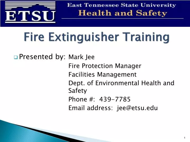 PPT - Fire Extinguisher Training PowerPoint Presentation, free download ...
