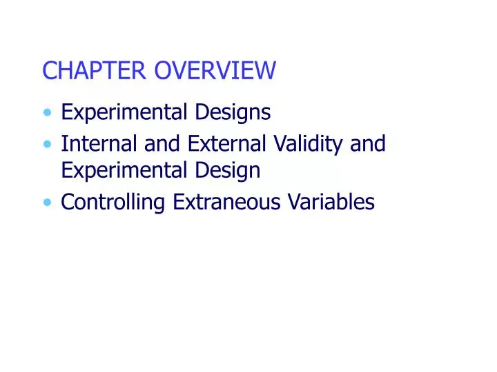 PPT - CHAPTER OVERVIEW PowerPoint Presentation, free download - ID:317984