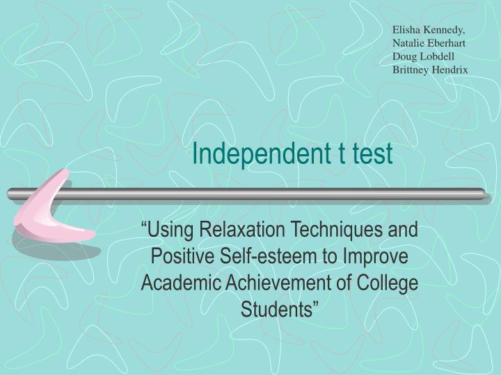 PPT - Independent t test PowerPoint Presentation, free download - ID:319017