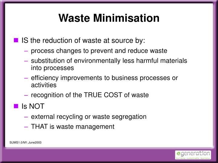PPT - Waste Minimisation PowerPoint Presentation, free download - ID:319091