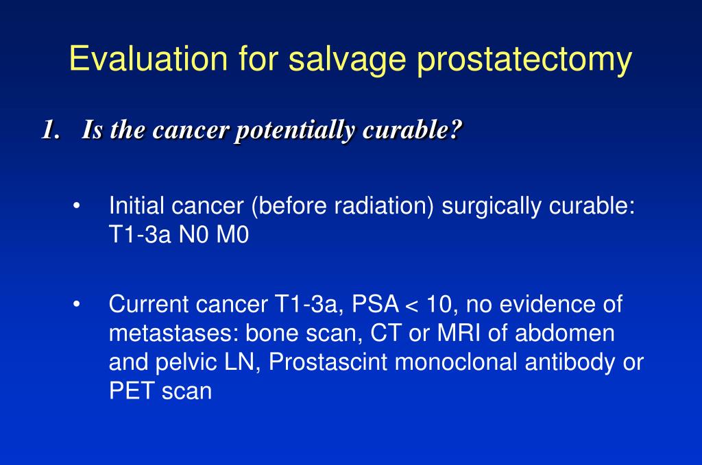 PPT - Surgical Treatment for Local Recurrence of Prostate Cancer After ...