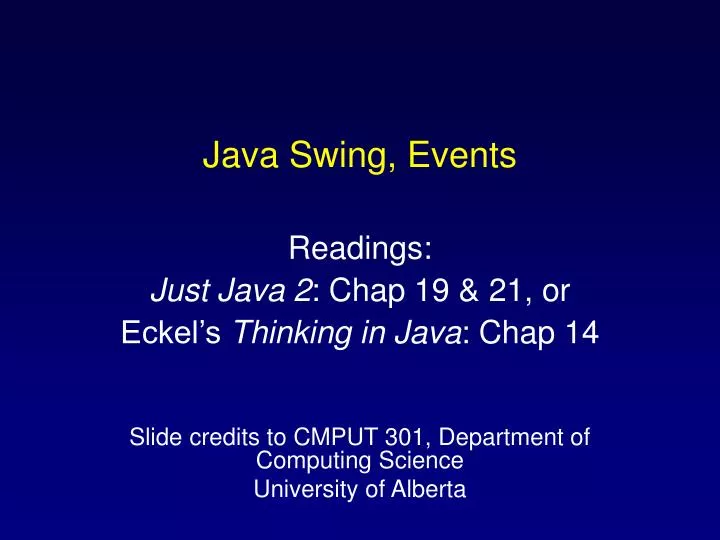 PPT - Java Swing, Events PowerPoint Presentation, free download - ID:319433