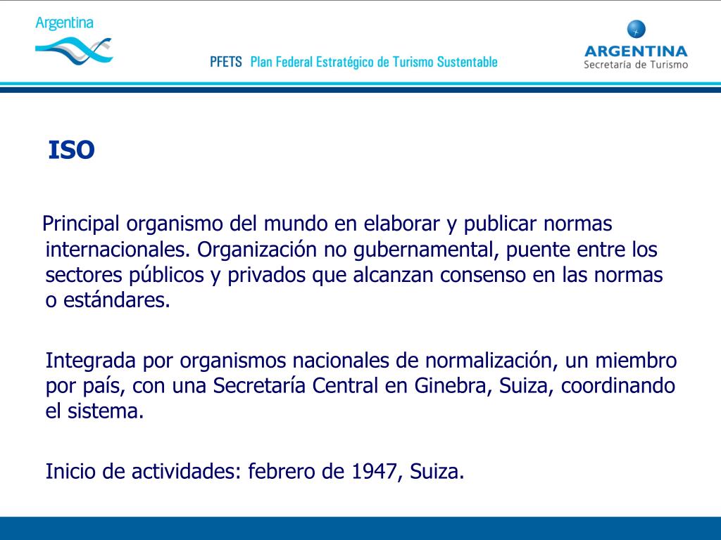 PPT - Normalización Internacional en Turismo y Servicios Relacionados ...