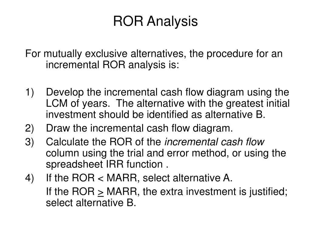 PPT Rate Of Return Analysis Multiple Alternatives PowerPoint PPT Rate Of Return Analysis Multiple Alternatives PowerPoint