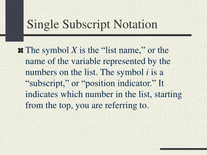 PPT - Subscript and Summation Notation PowerPoint Presentation - ID:320890