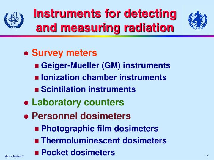 PPT - RADIATION DETECTION MONITORING DEVICES AND THEIR USE PowerPoint ...