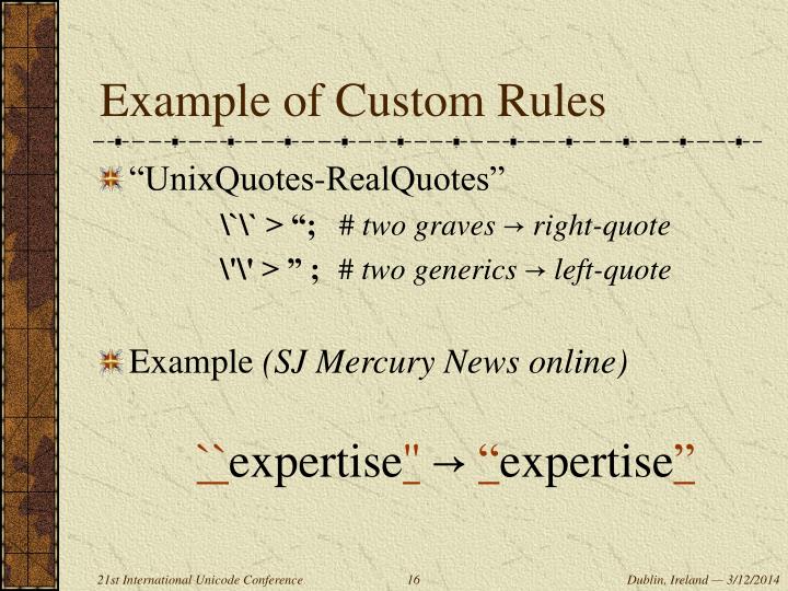 PPT - Unicode Transforms in ICU PowerPoint Presentation - ID:321048