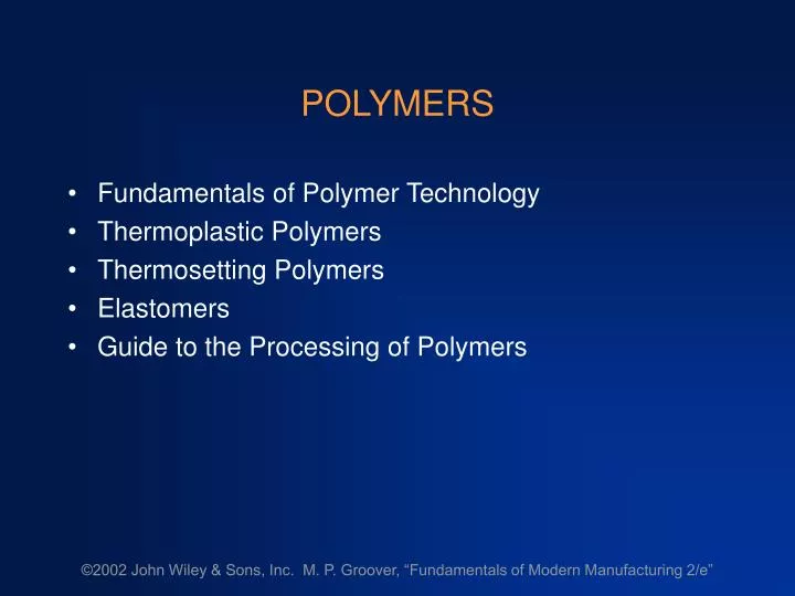 PPT - POLYMERS PowerPoint Presentation, free download - ID:321186