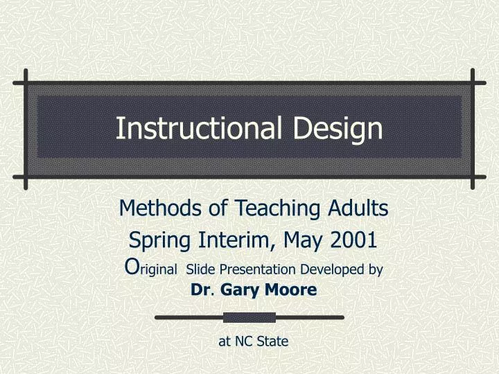 PPT - Instructional Design PowerPoint Presentation, free download - ID ...