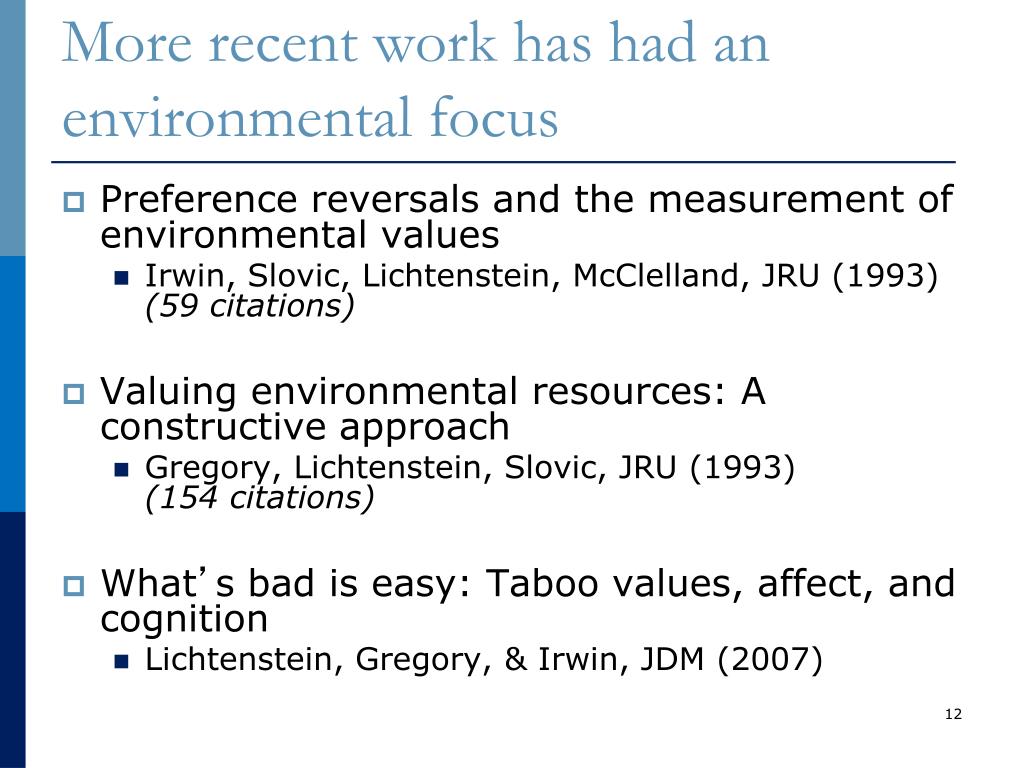 PPT - A Tribute To Sarah Lichtenstein Risk Perception PowerPoint ...