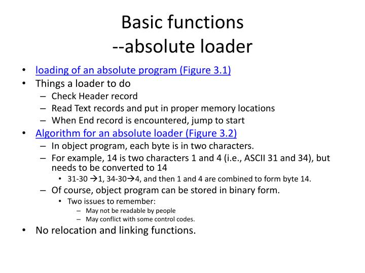 PPT - Loaders and Linkers PowerPoint Presentation - ID:322422