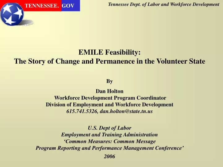 PPT - Tennessee Dept. of Labor and Workforce Development PowerPoint ...