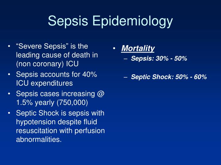 PPT - Sepsis: Etiology, pathophysiology and survival PowerPoint ...