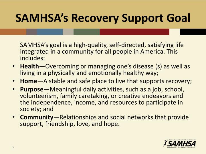 PPT - Overview of SAMHSA’s Strategic Initiative #4: Recovery Support ...